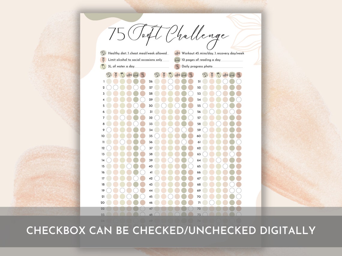 Editable 75 Soft Challenge Bundle 4 Templates Original 75 Soft ...