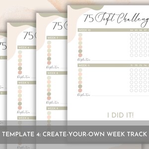 Editable 75 Soft Challenge - Bundle 4 Templates - Original 75 Soft ...