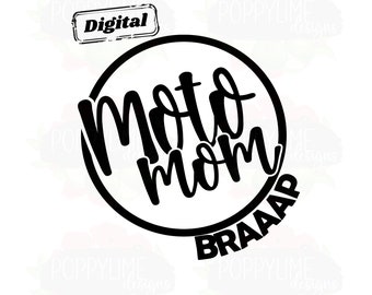 Moto Mom PNG Download - Etsy