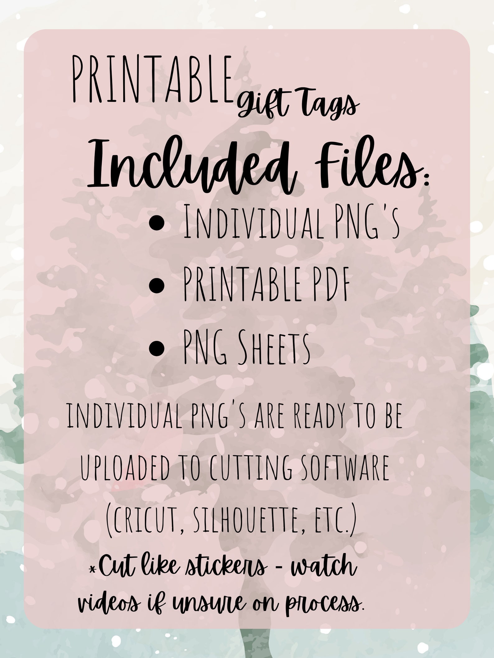 Printable Gift Tags Numbers, Printable Christmas Stickers, Printable ...