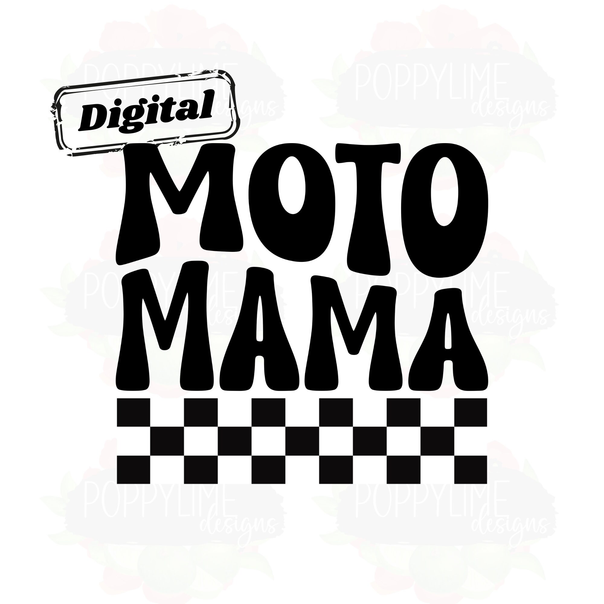 Moto Mama Retro Wavy Digital Download, Moto Mama Design, Sublimation ...