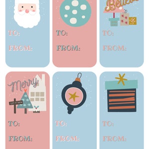 Printable Gift Tags Numbers, Printable Christmas Stickers, Printable ...