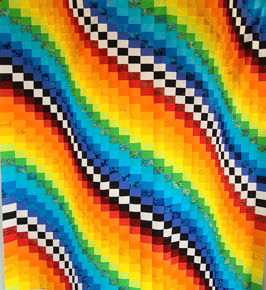 Rainbow Bargello Quilt Pattern - Etsy