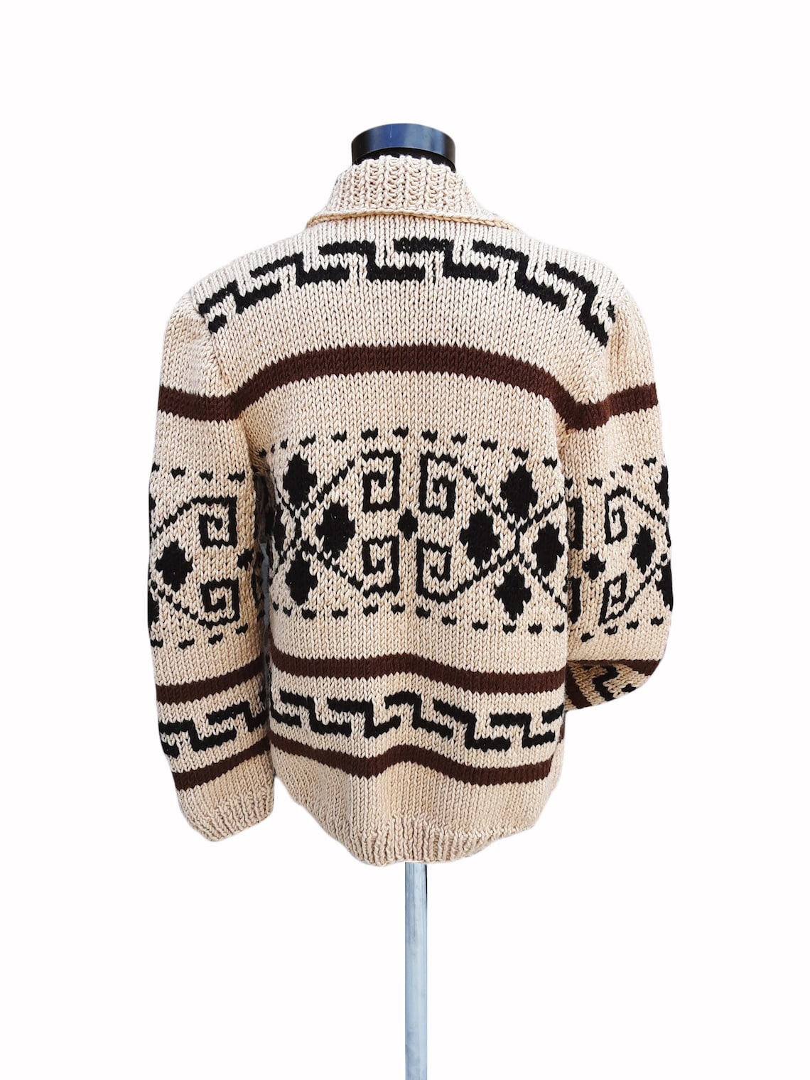 Big Lebowski Cardigan Dude Style Sweater Hand Knit Wool - Etsy