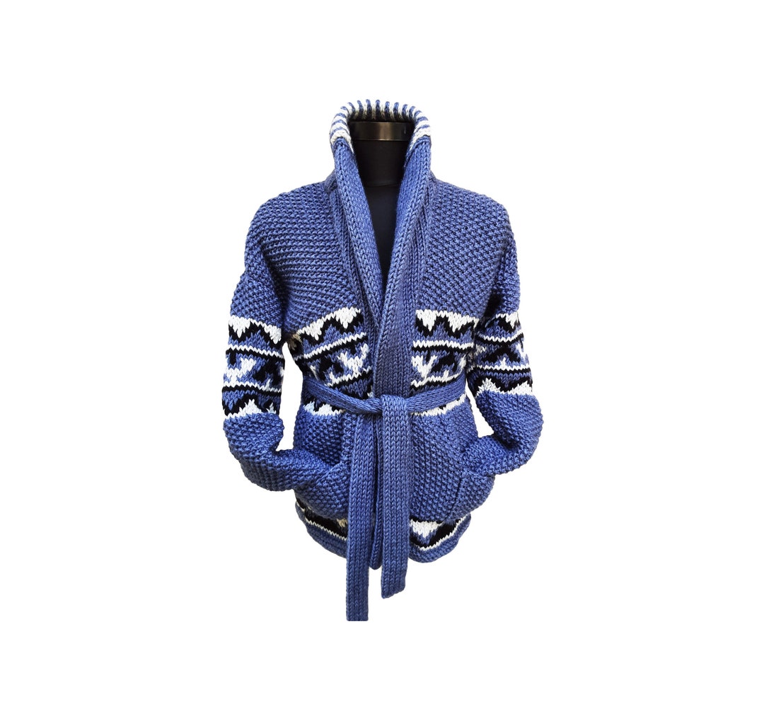 Starsky and Hutch Sweater Handmade Cowichan Style Chunky Cardigan Ready ...