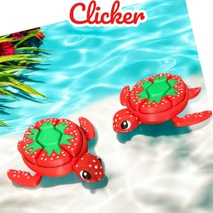 Turtle Fidget Clickers - Fruit Series Desktop and Keychains - Sensory ...