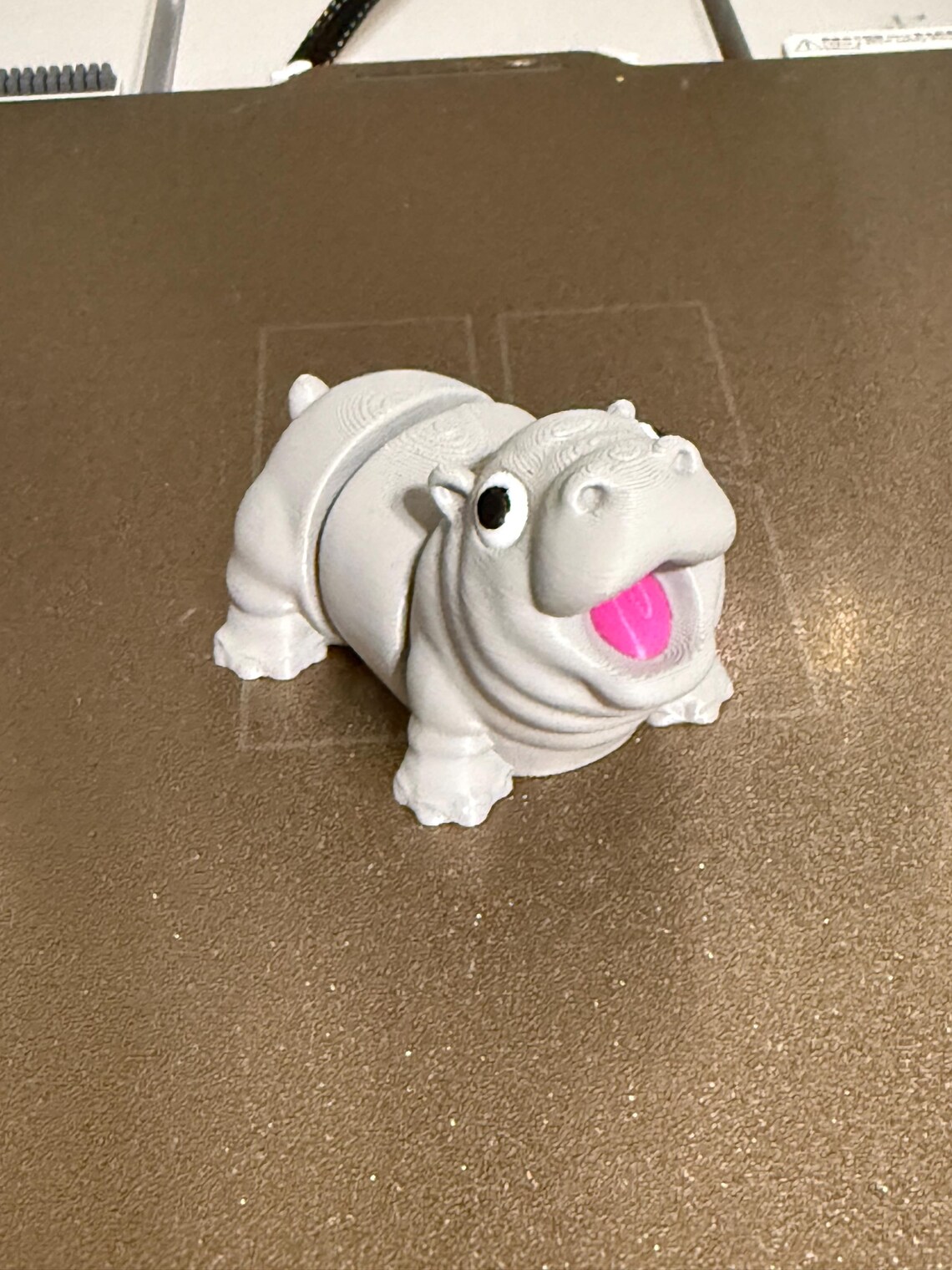 Moo Deng Hippo | Chubby Hippo Desk Buddy | Cute Articulated Hippo Toy ...
