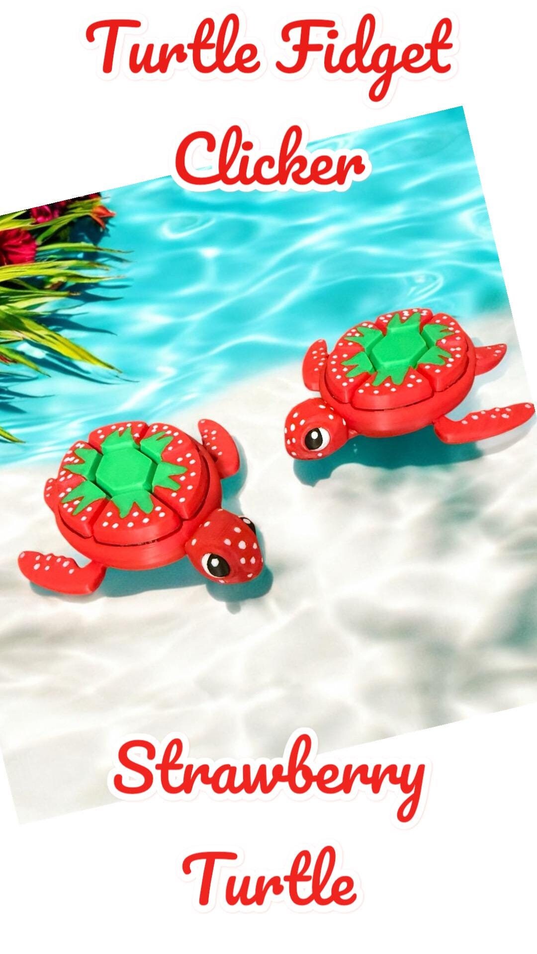 Turtle Fidget Clickers - Fruit Series Desktop and Keychains - Sensory ...