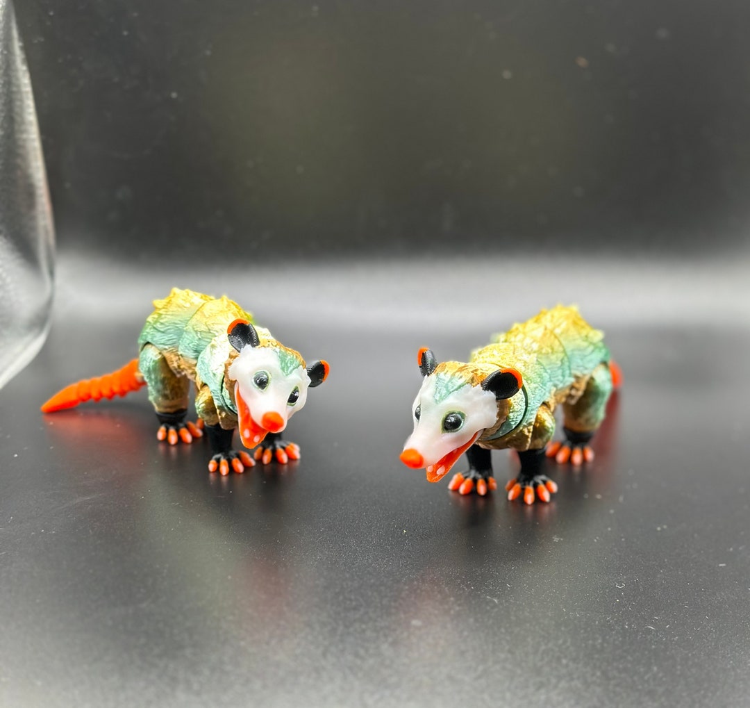 Adorable Flexi Opossum Figurine, Articulated Opossum Toy - Etsy