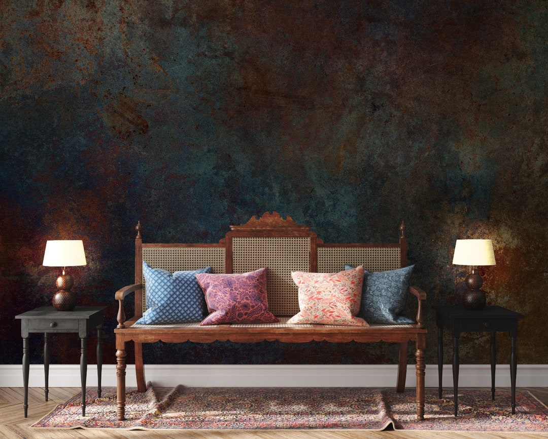 Rust Wall Mural, Textured Industrial Lookingpeel and Stick Wallpaper ...