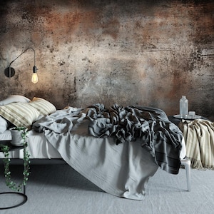 Rusty Metal Wallpaper, Grunge Texture Mural , Rust Wall Mural, Metal ...