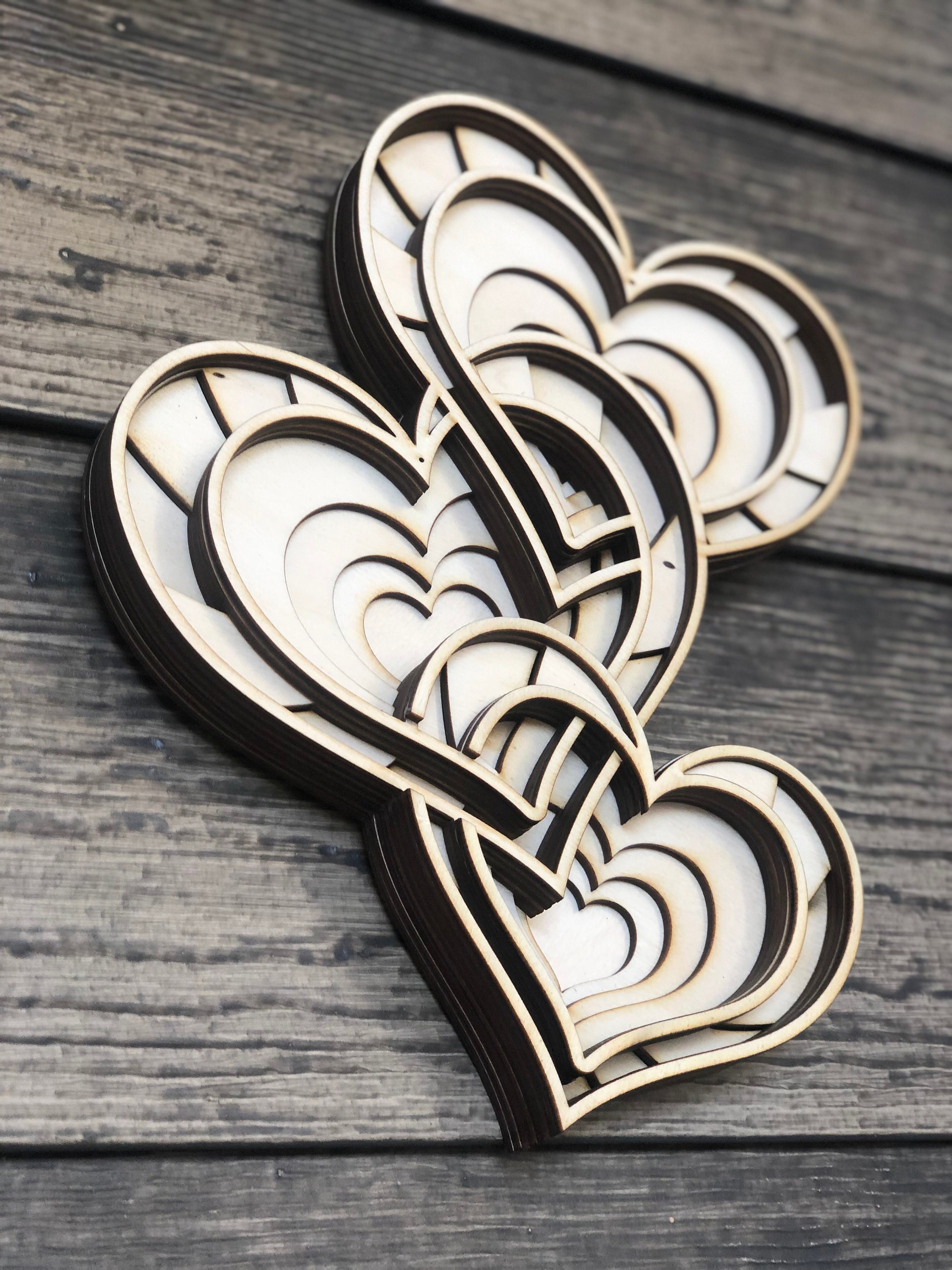 Valentine Svg Layered Infinity Hearts for CNC Cutting - Etsy