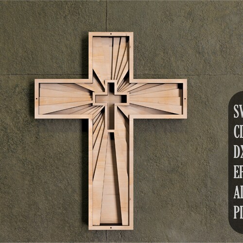 Laser Cut Layered Cross Template Multilayer SVG Cross Cricut - Etsy