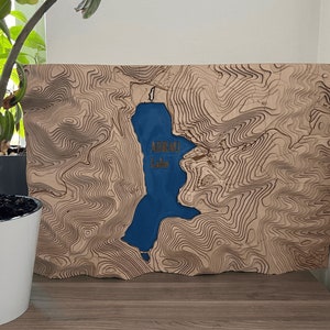 Custom 3d Topographic Lake Map Digital Laser Cut Drawings - Etsy