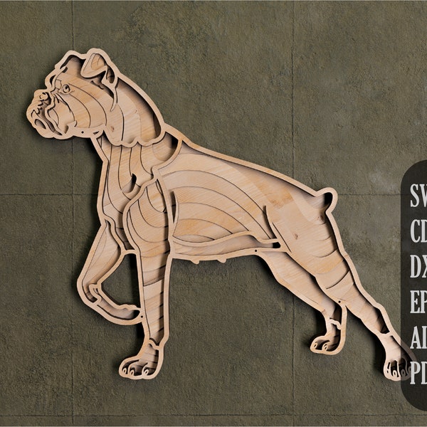 Boxer Mandala Svg - Etsy