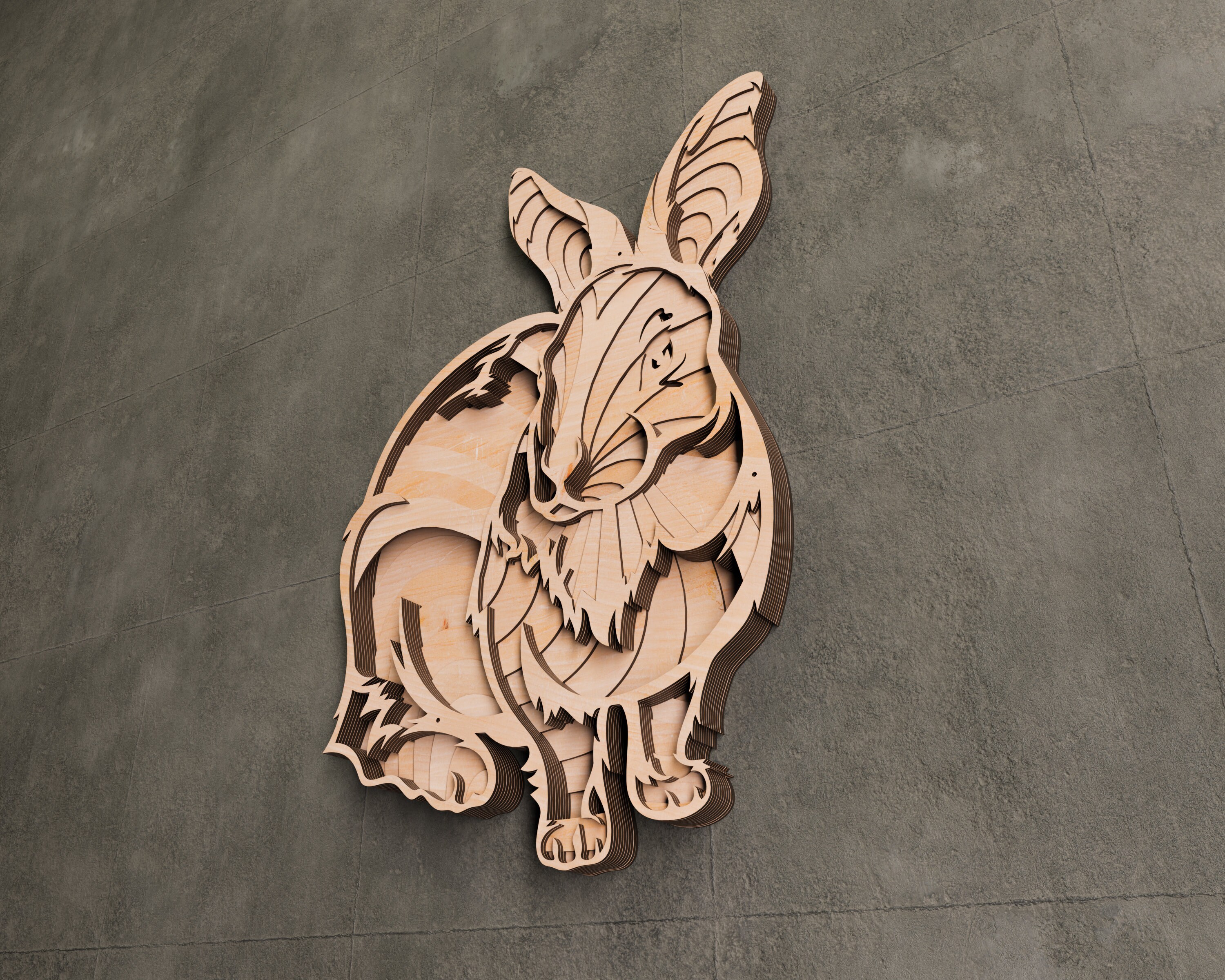 Laser Cut Files Bunny Svg 3d Mandala Svg Layered Rabbit - Etsy