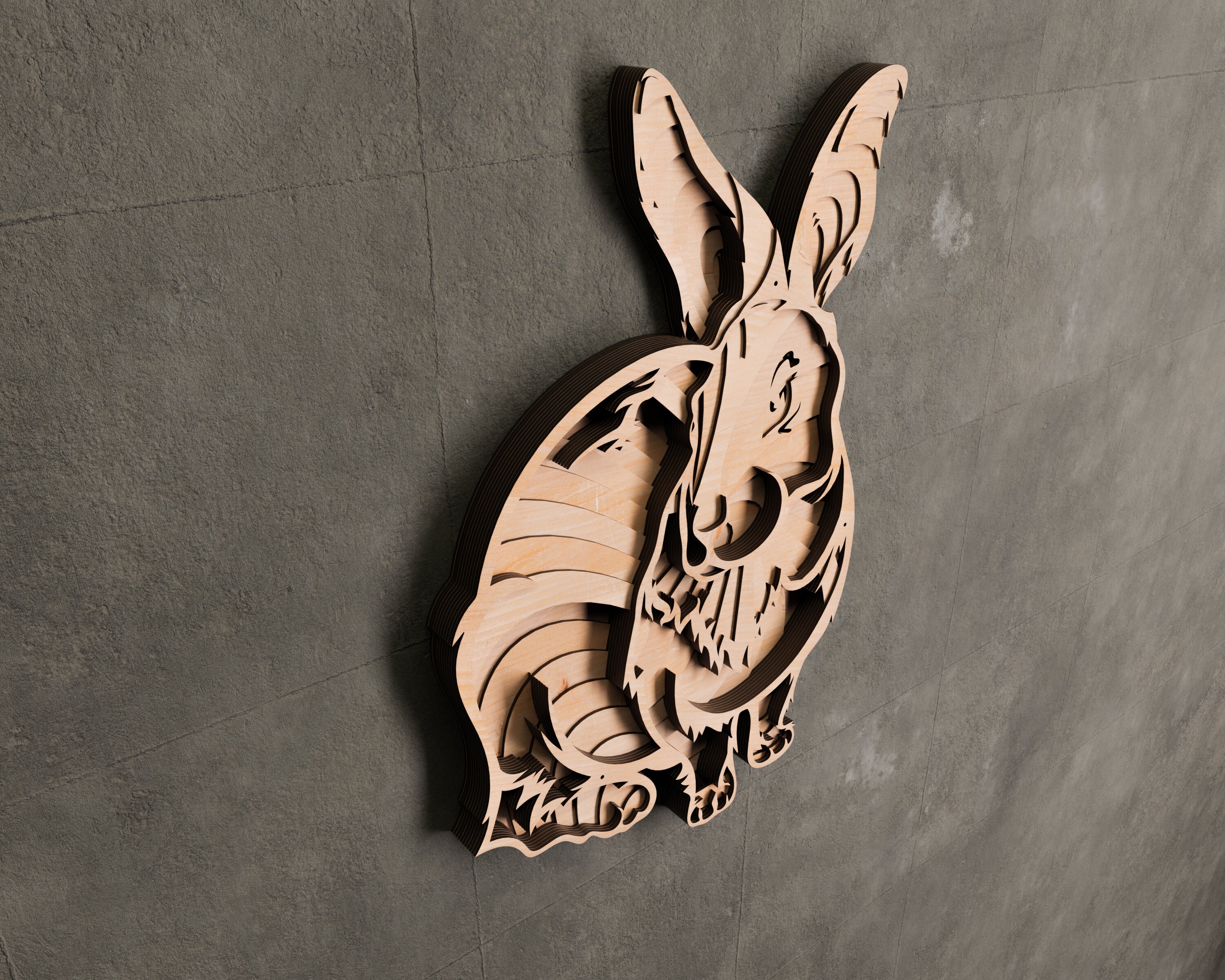 Laser Cut Files Bunny Svg 3d Mandala Svg Layered Rabbit - Etsy