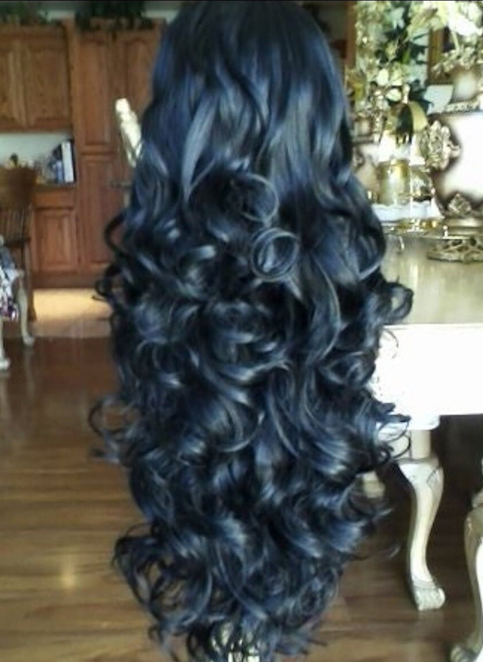 24 Beautiful Black Lace Front Wig Lace Front Wig Heat Resistant Long ...