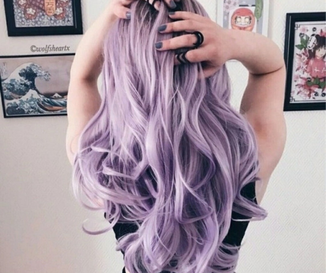 24 LILAC Purple Beautiful Lace Front Wig Lace Front Wig Heat Resistant ...