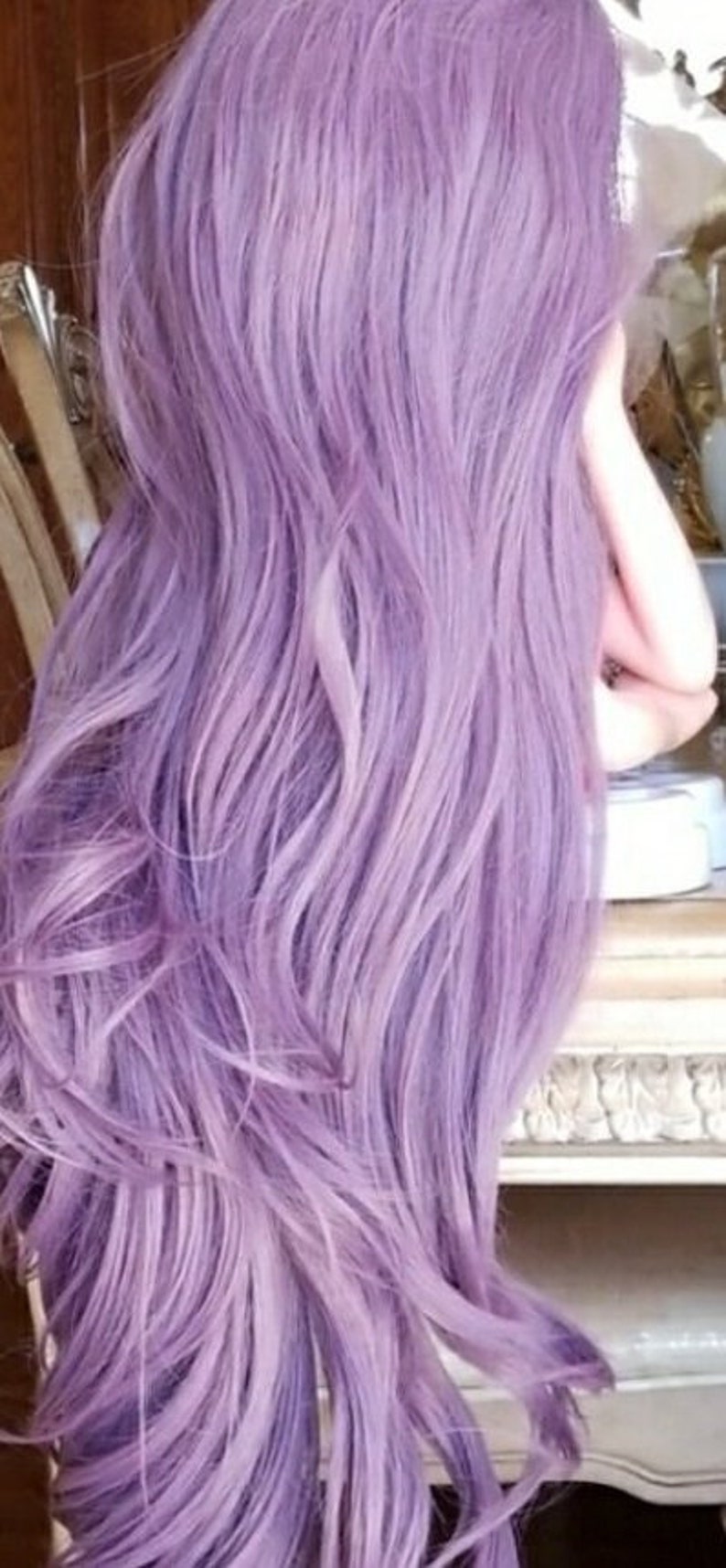 24 LILAC Purple Beautiful Lace Front Wig Lace Front Wig Heat Resistant ...