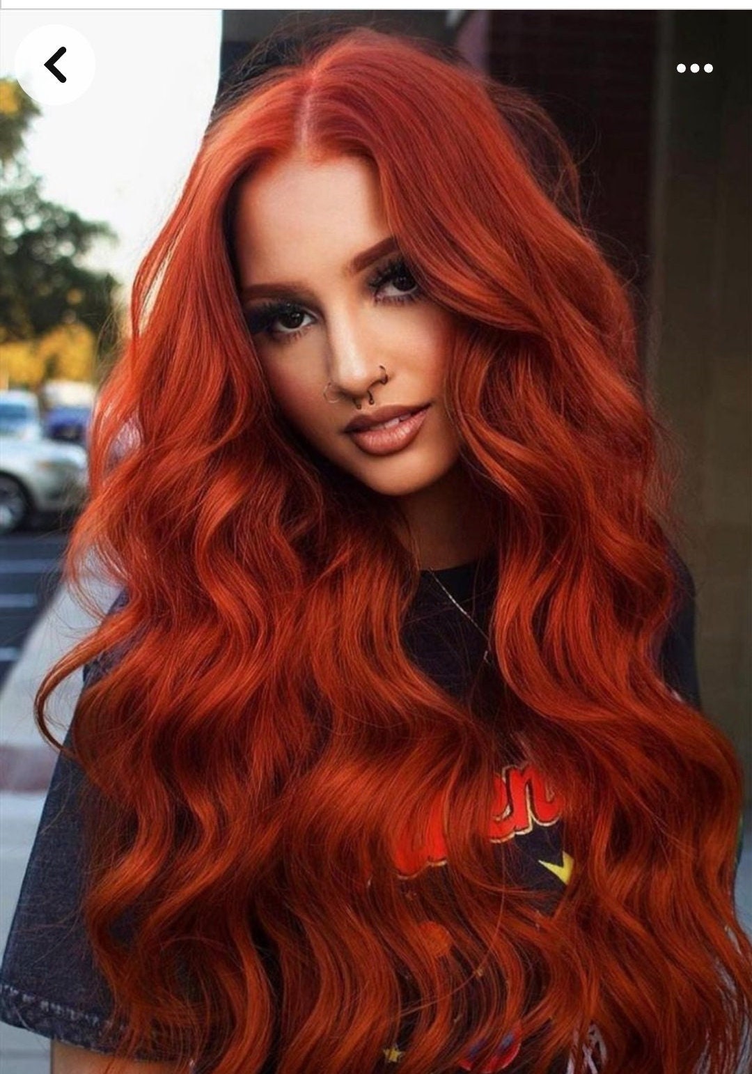 24 Copper Red Beautiful Lace Front Wig Lace Front Wig Heat Resistant ...