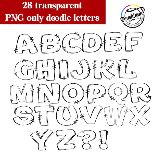 Doodle Alphabet - Etsy