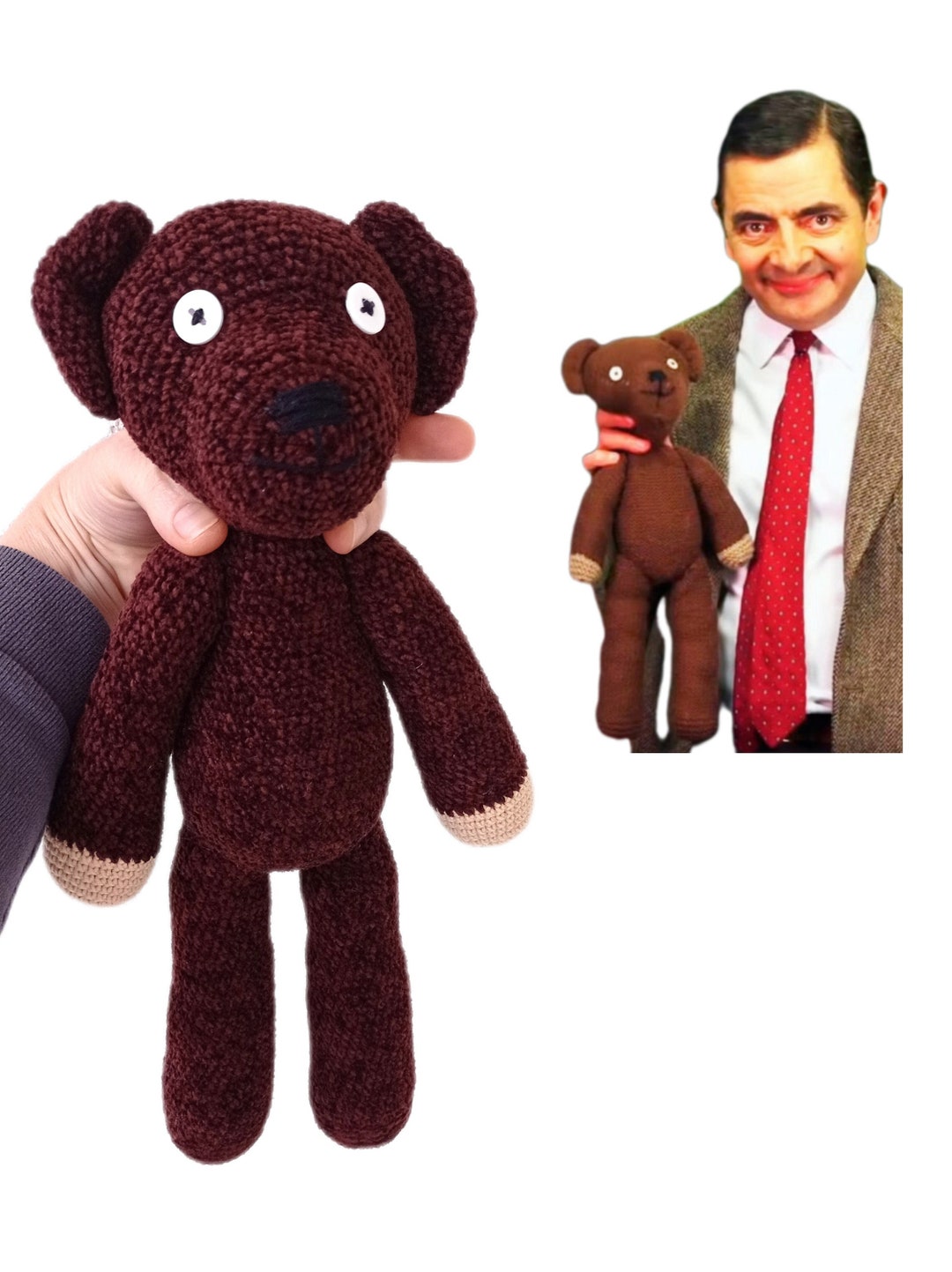 Crochet Mr Bean Bear. Mr Bean Soft Toy. Mr Bean Teddy Bear. - Etsy
