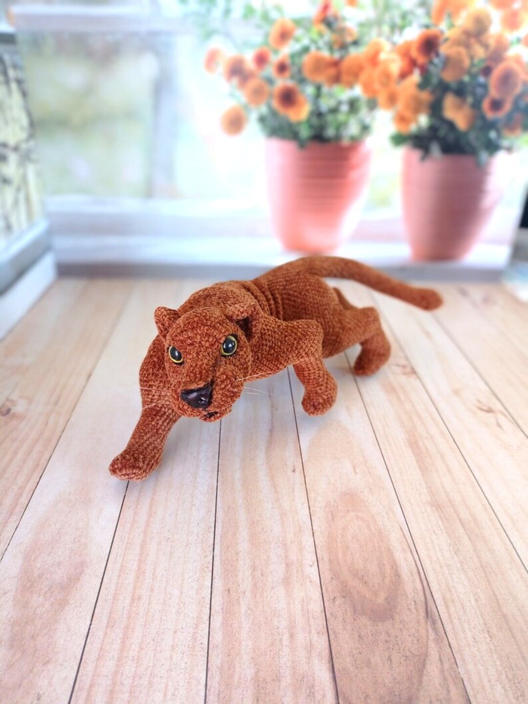 Crochet Panther. Home Decor. Handmade Crochet Panther. - Etsy