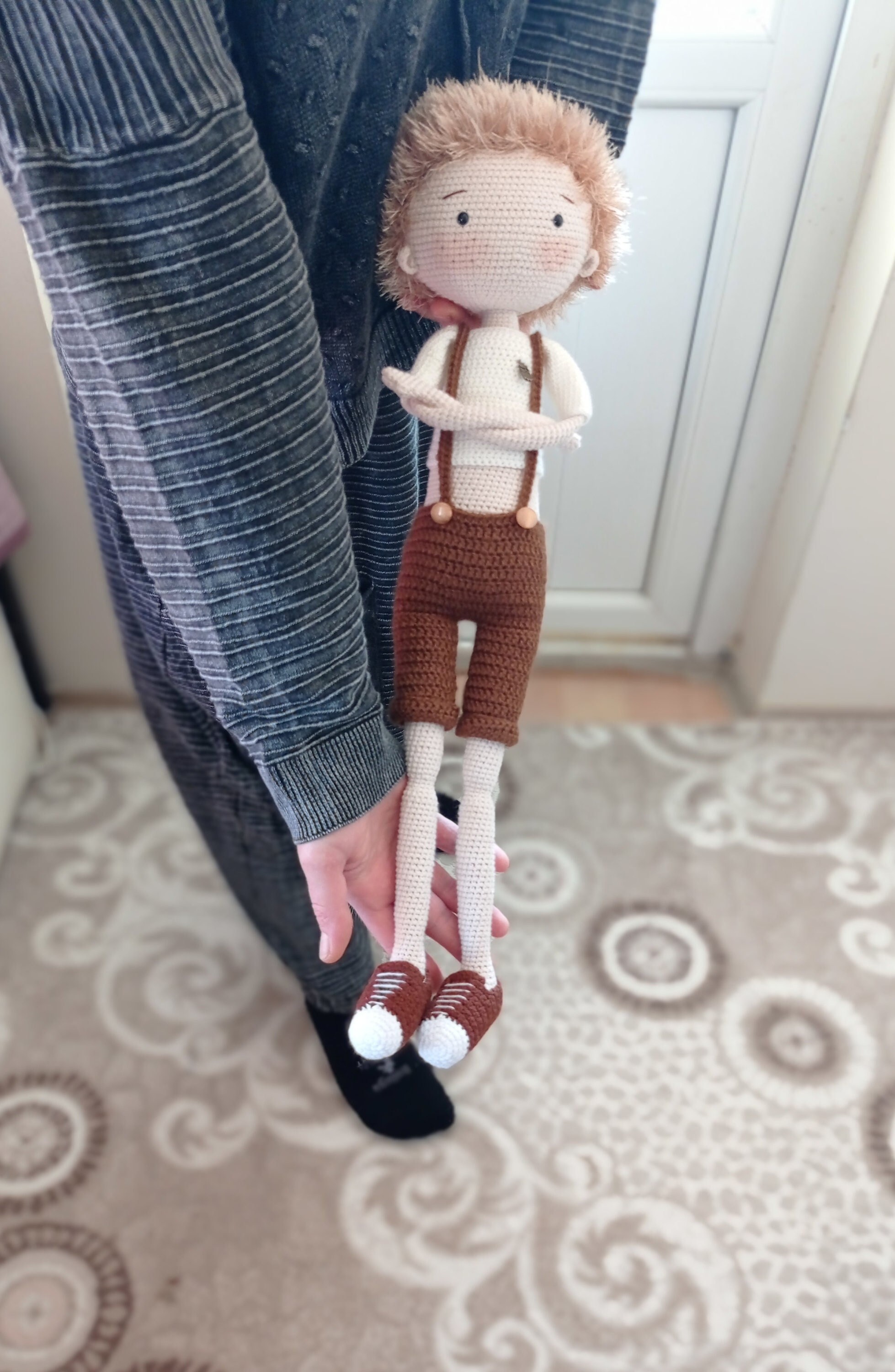 Crochet Long Doll Boy. Knitted Doll for Sleep. - Etsy