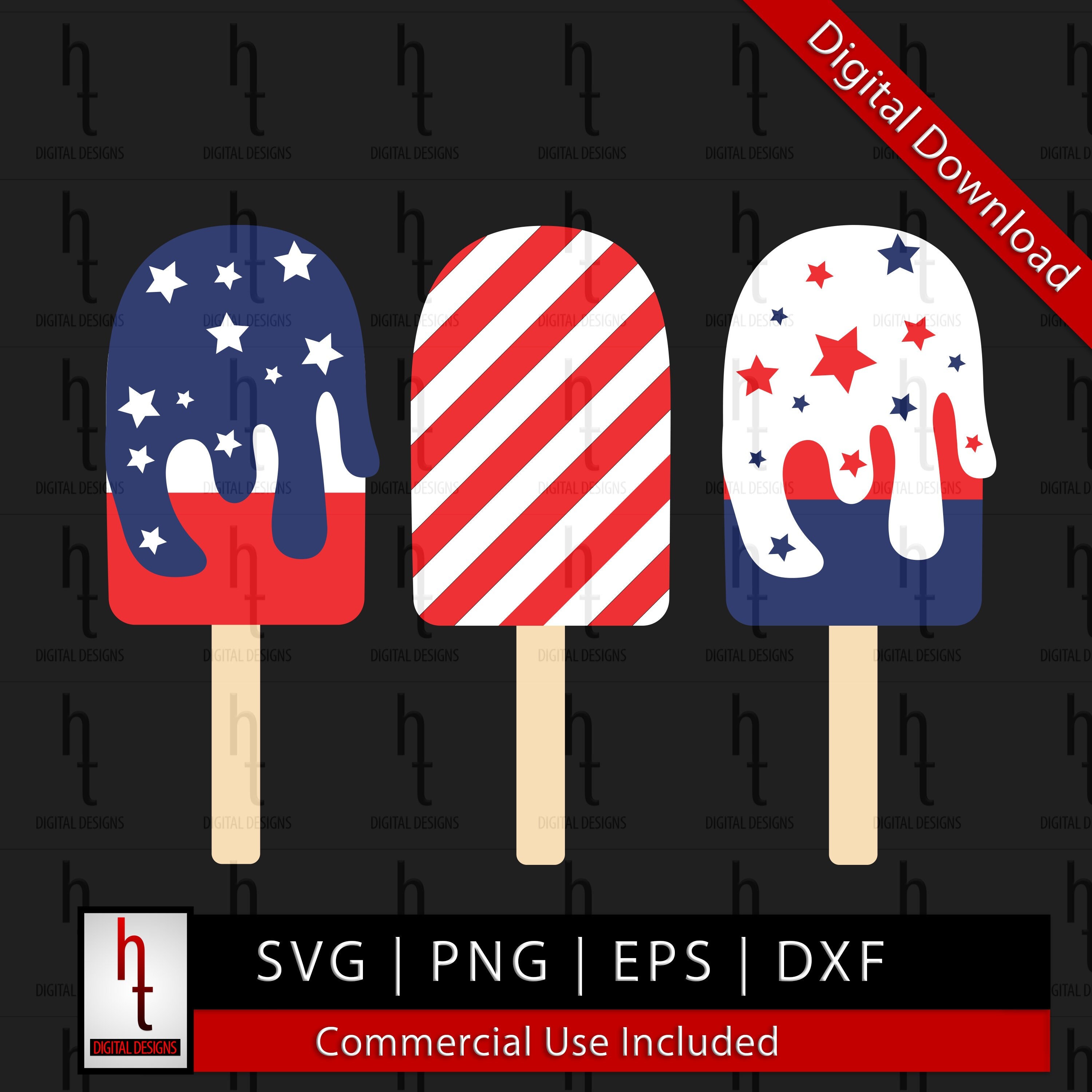 4th of July Popsicles - Svg, Png, Dxf, and Eps Files Included! - Etsy
