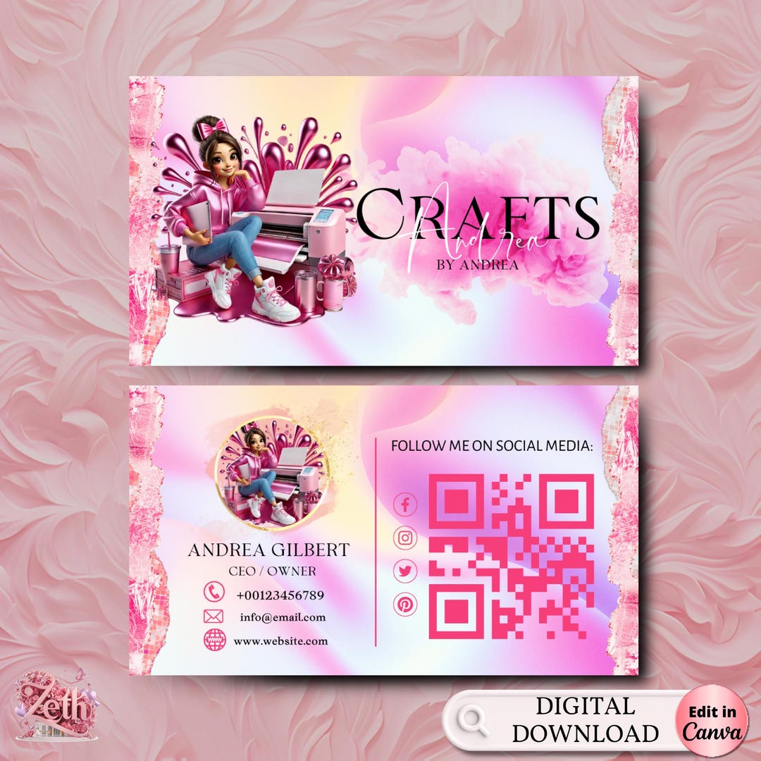 Crafting Business Card Design, Crafter Logo T-shirt Business Card, Heat ...