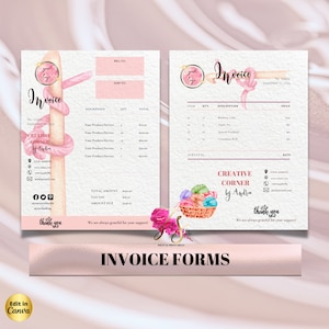 CROCHET Invoice Template Editable, Custom Order Form Printable for ...