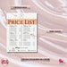 Pink Crochet Editable Price List Template, Pink Craft Printable ...
