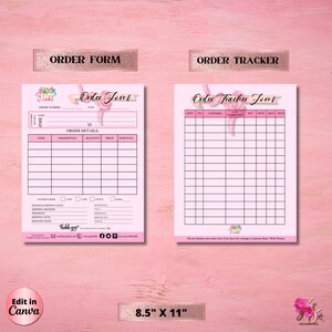 CROCHET EDITABLE Business Form Templates Order Tracker Form, Printable ...