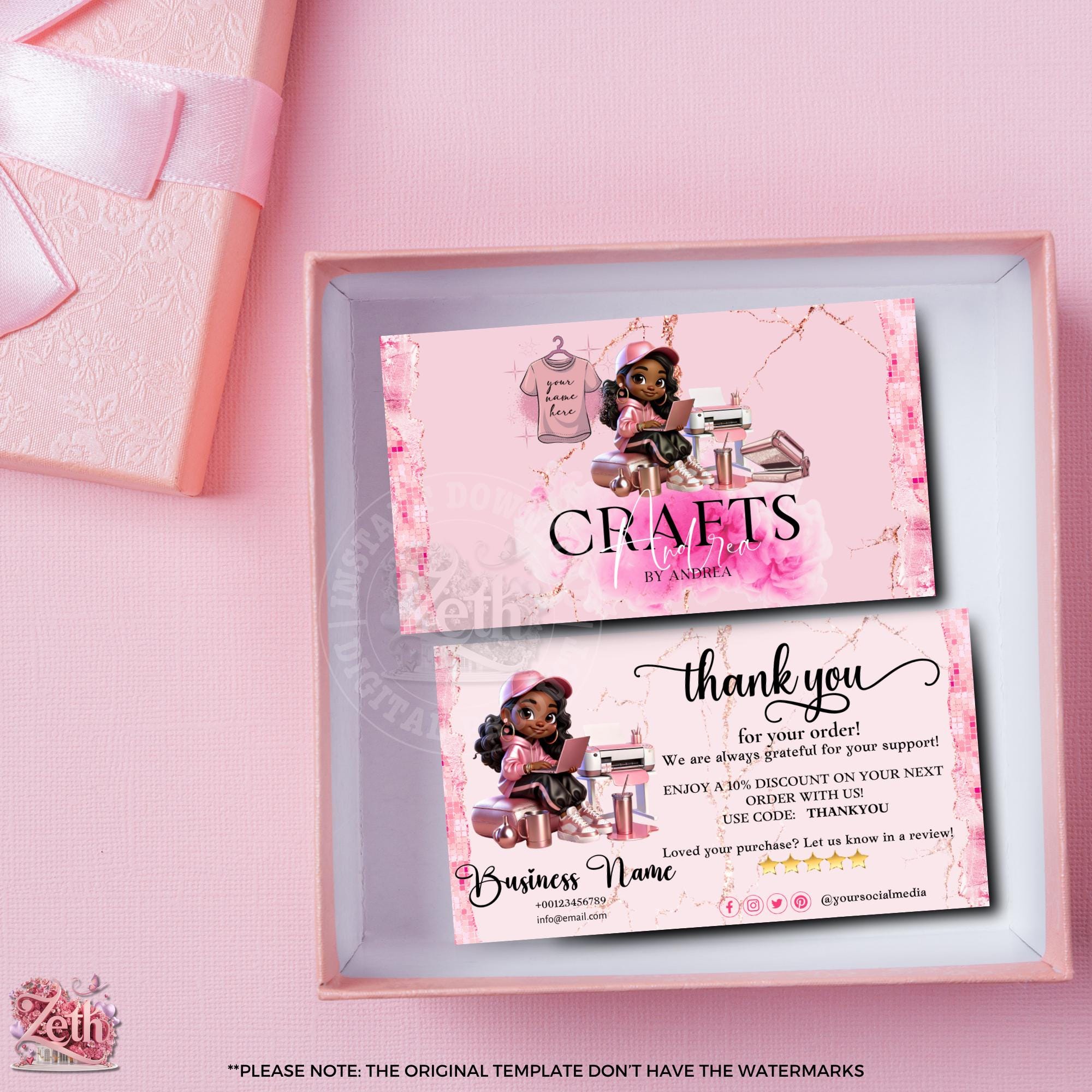 Crafting Business Card Design, Crafter Logo T-shirt Business Card, Heat ...