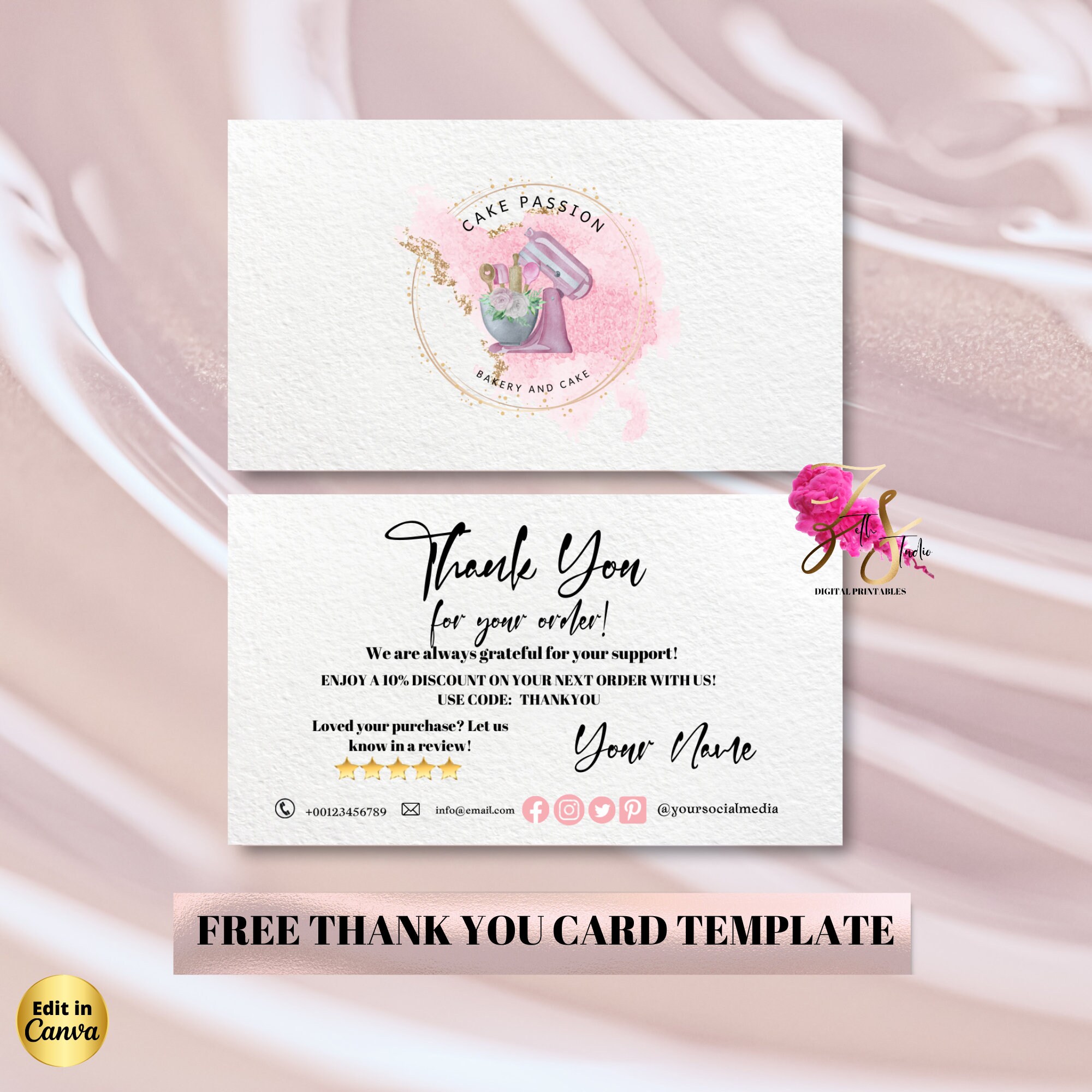 CAKE Business LOGO, Business Card Design Template , Pastry Business ...
