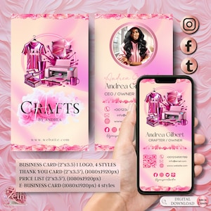 Crafting Business Card Design, Textable Crafter Logo T-shirt Business ...