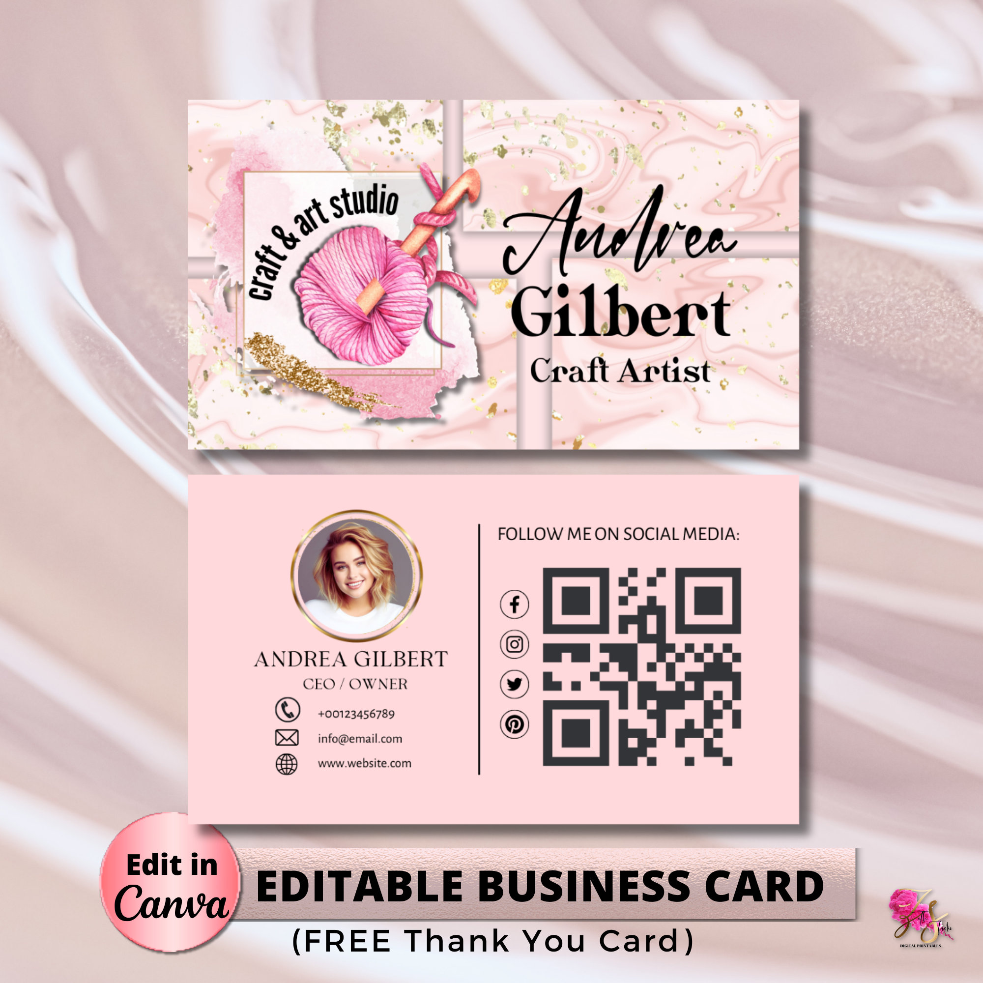Crochet Business Card Templates Crochet Business Cards | Instantly