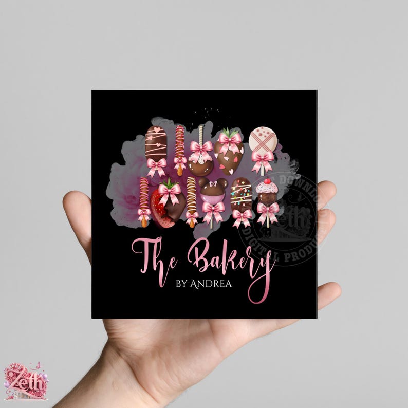 Sweets Bakery Logo | Chocolate Pastry Logo | Editable Cake Shop ...