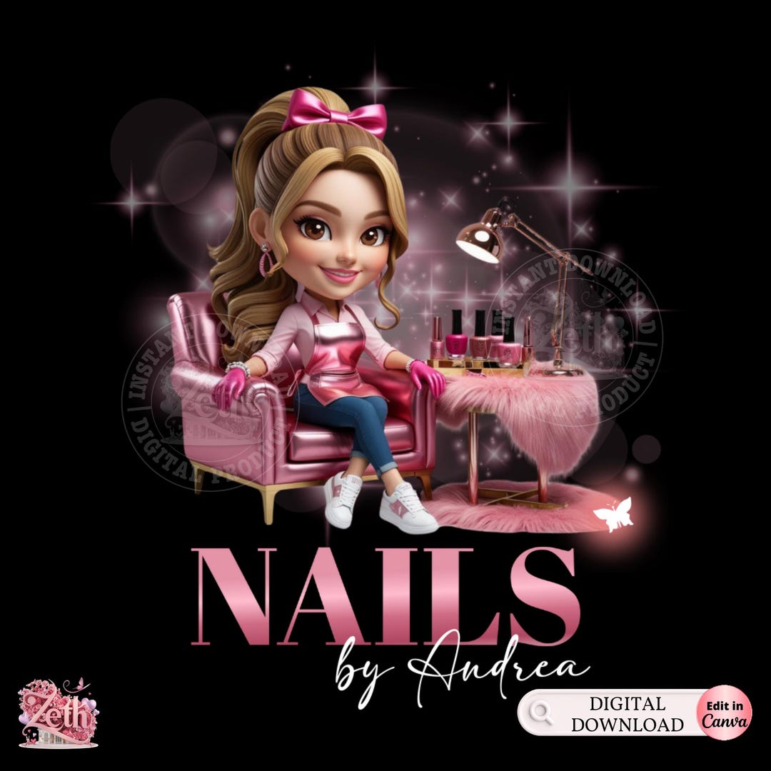 Nail Artist Logo, Nail Technician Logo, Nail Salon Logo, Nail Polish ...
