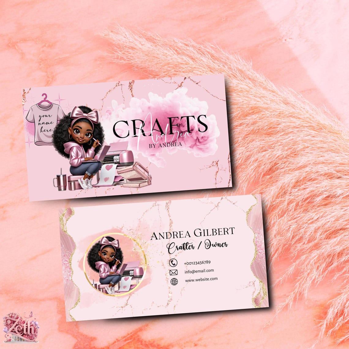 Crafting Business Card Design, Crafter Logo T-shirt Business Card, Heat ...