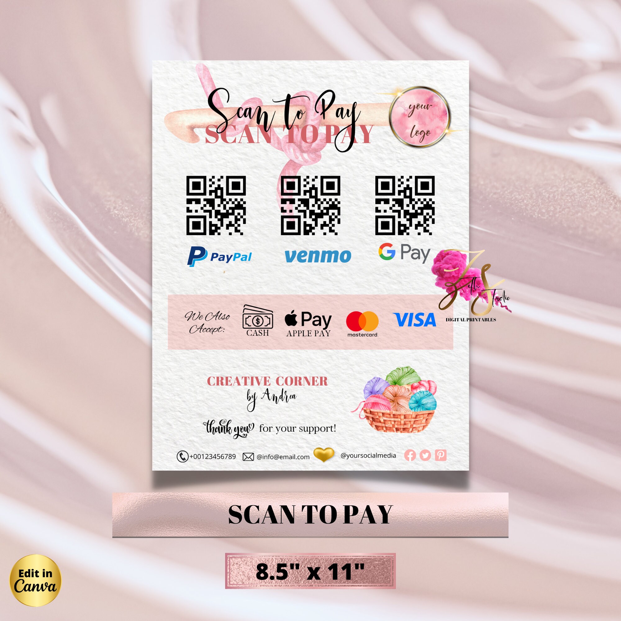 CROCHET EDITABLE Business Form Templates Order Tracker Form, Printable ...