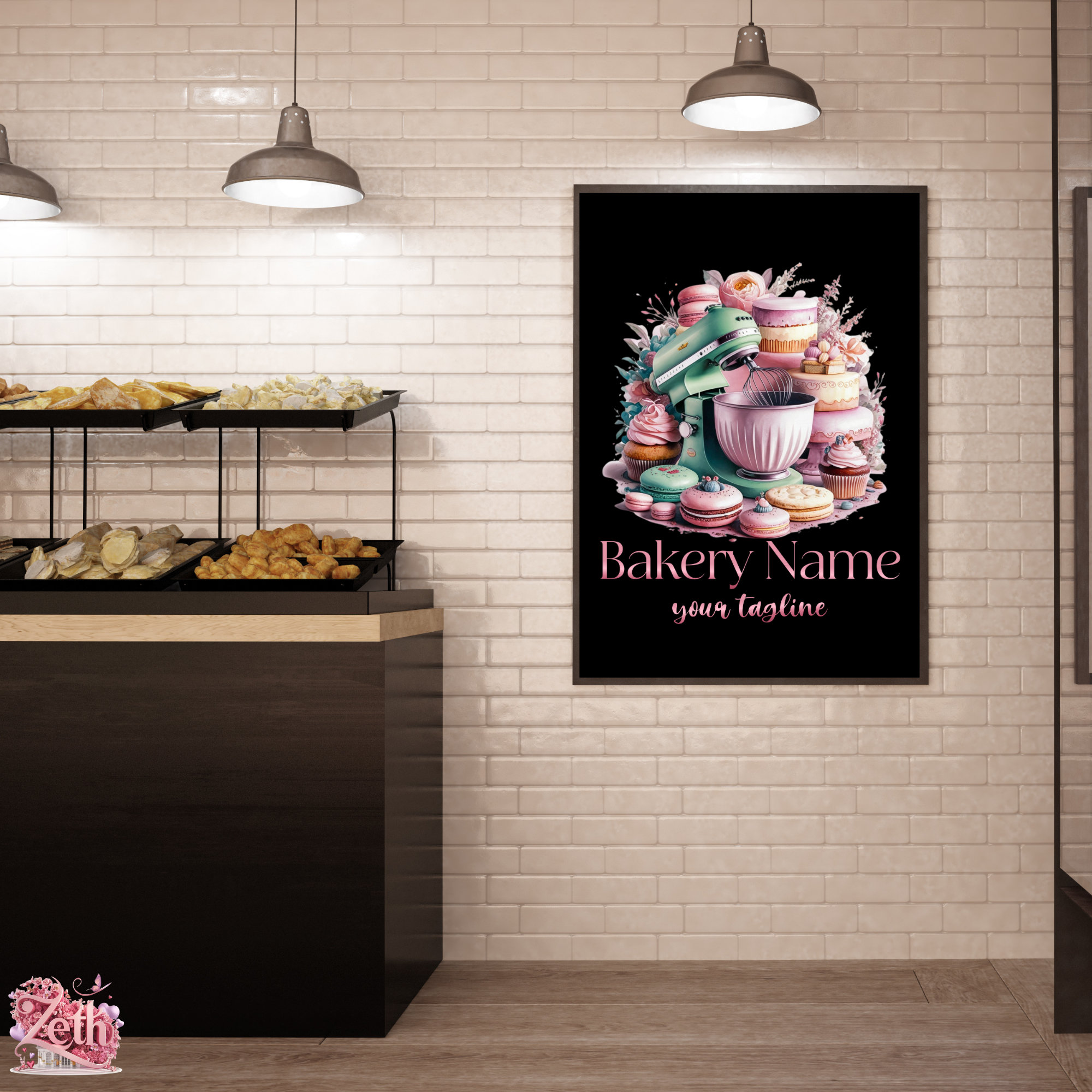 Modern Bakery Logo, Custom Baking Logo for Small Business, Pastry Logo ...