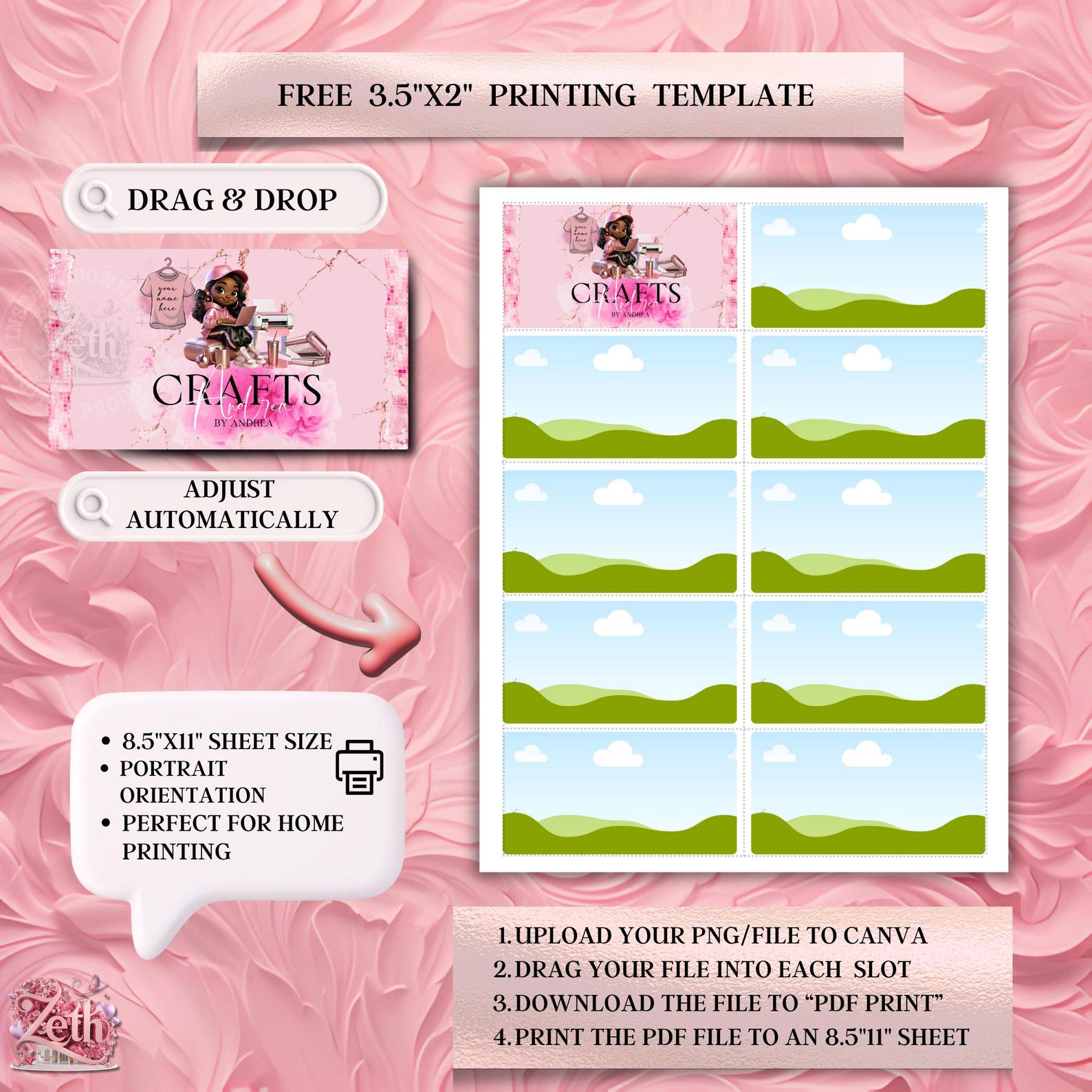 Crafting Business Card Design, Crafter Logo T-shirt Business Card, Heat ...