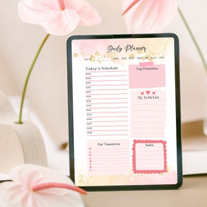 Modern Creative Pink Printable Planner Organize Goals, Tasks and Plans ...