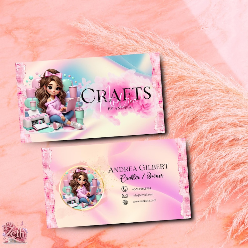 Crafting Business Card Design, Crafter Logo T-shirt Business Card, Heat ...
