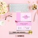 Editable Pink Business Card Template Pink Beauty Business - Etsy