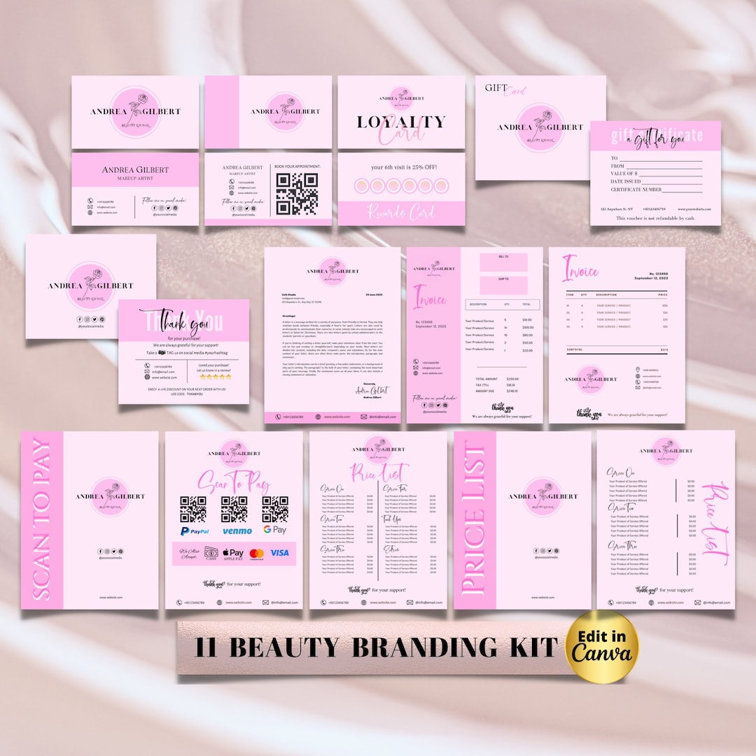 All-in-one Beauty Branding Kit Customizable for Spa Owners & Beauty ...