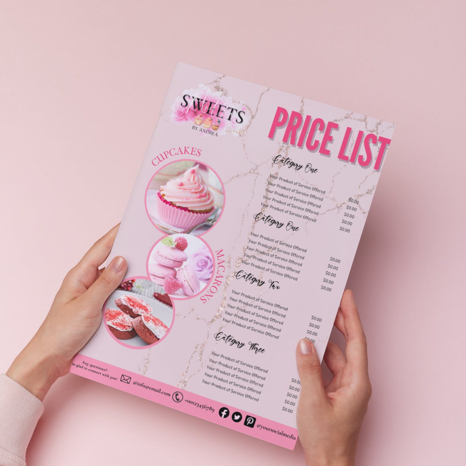 BAKERY Price List Template, Editable Modern Pricing Guide, Instagram ...