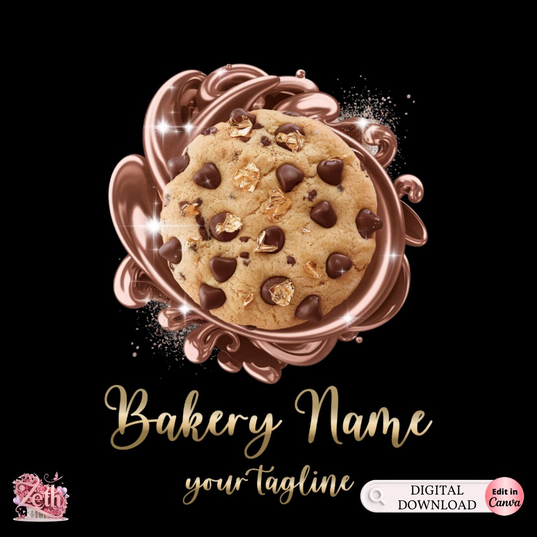 Bakery Logo, Cookies Business Logo, Stylish Custom Pastry Logo, Cake ...